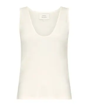 Loulou De Saison Albia Scoop Neck Tank Top - Ivory