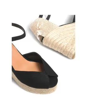 CastaÑer Bianca Peep-toe Wedge Sandals