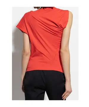VIVIENNE WESTWOOD Orb Embroidered Asymmetrical T-shirt