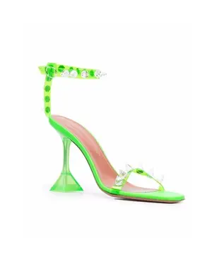 Amina Muaddi Rivet High-heeled Sandals