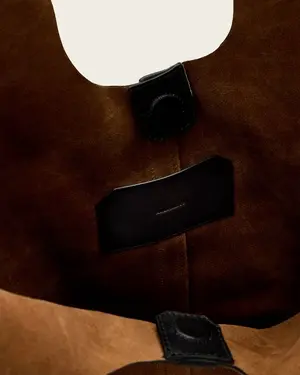 ALLSAINTS Ara Suede Shoulder Bag - Tan