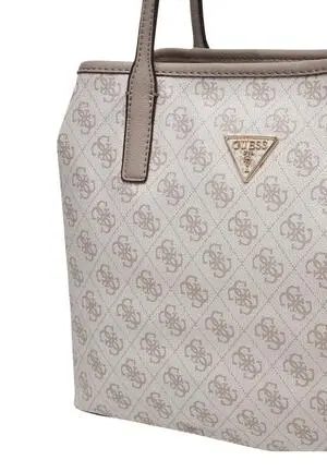 Guess Victtoria Monogram-pattern Logo-plaque Tote Bag
