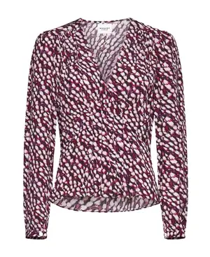 Isabel Marant Étoile Graphic Print V-neck Long Sleeve Shirt