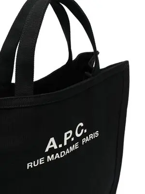A.p.c. Shopping Bag With Logo - Black