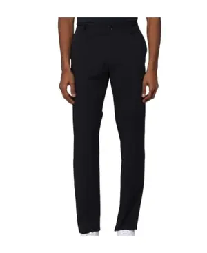 Armani Exchange Mid-rise Tapered-leg Trousers - Black