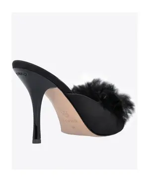 Pinko 95mm Feather-detail Mules