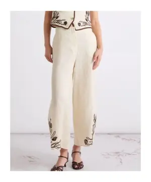 Marella Embroidered Trousers
