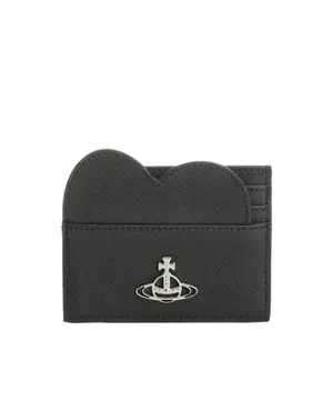VIVIENNE WESTWOOD Asymmetrical 'heart' Card Holder - Black