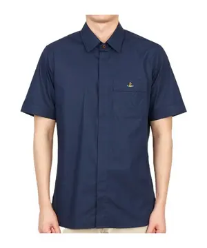 VIVIENNE WESTWOOD Logo Logo Short-sleeved Shirt - Blue