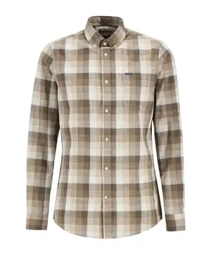 Barbour Check-pattern Shirt - Stone