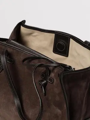 GIANNI CHIARINI Marcella Knotted Suede Tote Bag - Brown