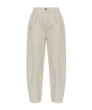 ALLSAINTS Pleated Casual Pants With Belt Loops - Nude