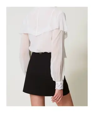 TWINSET Logo Plaque Mini Skirt