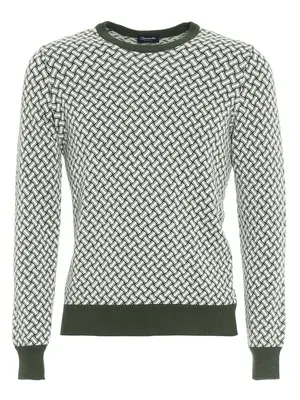 DRUMOHR Biscuit Pattern Crewneck Jumper - Gray