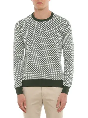DRUMOHR Biscuit Pattern Crewneck Jumper