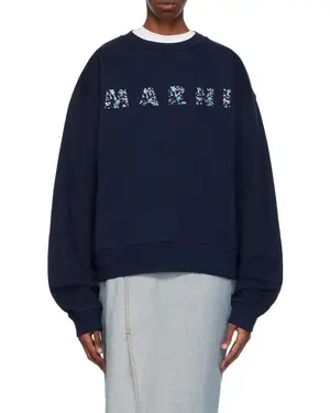 Marni Logo Printed Crewneck Sweatshirt