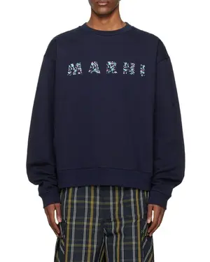 Marni Logo Printed Crewneck Sweatshirt