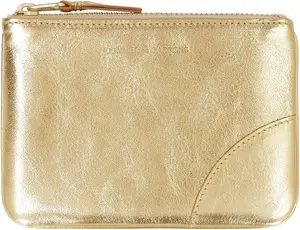 Comme Des Garçons Metallic-effect Zipped Wallet