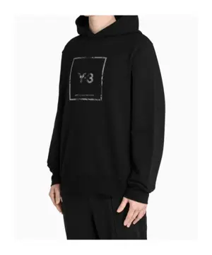 Y3 Logo-print Cotton Hoodie