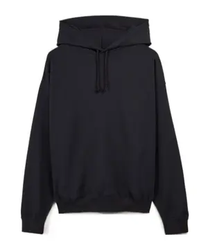 Y3 Maxi Logo Printed Drawstring Hoodie - Black