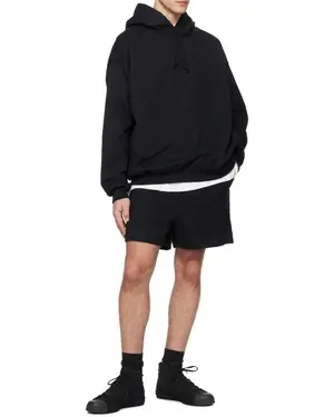 Y3 Maxi Logo Printed Drawstring Hoodie