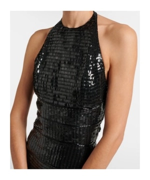Roberto Cavalli Sequined Halterneck Silk Gown