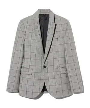 NILI LOTAN Long-sleeved Suit Jacket - Gray