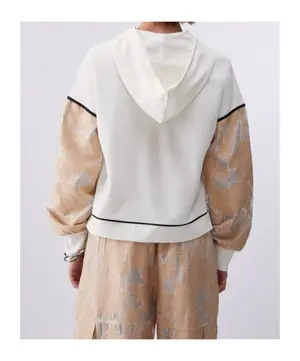 Liu Jo Floral Sleeve Hooded Sweatshirt