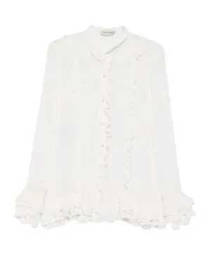 Alberta Ferretti Ruffled Shirt - White