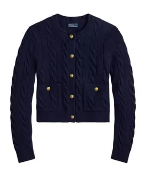 Polo Ralph Lauren Cable-knit Crewneck Buttoned Cardigan