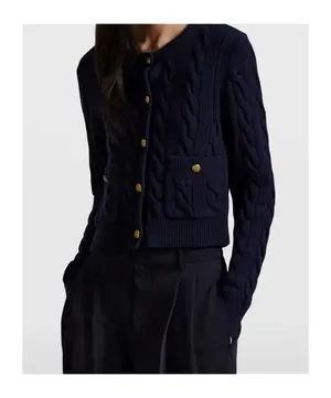 Polo Ralph Lauren Cable-knit Crewneck Buttoned Cardigan