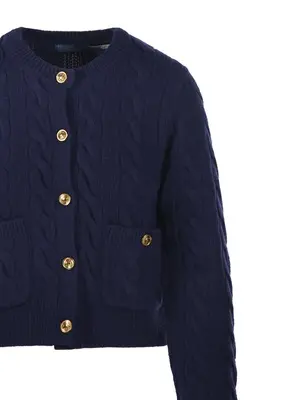Polo Ralph Lauren Cable-knit Crewneck Buttoned Cardigan