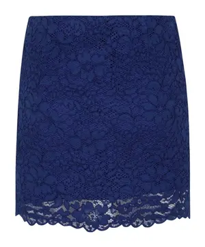 GIANLUCA CAPANNOLO Lace Mini Skirt - Blue