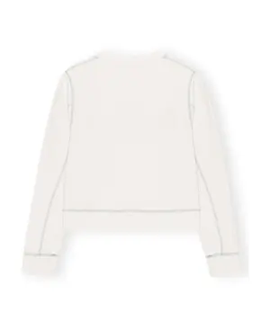 GANNI Isoli Rock Logo-embroidered Crewneck Sweatshirt