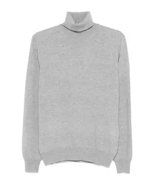 GRAN SASSO Turtleneck Cashmere Sweater - Gray