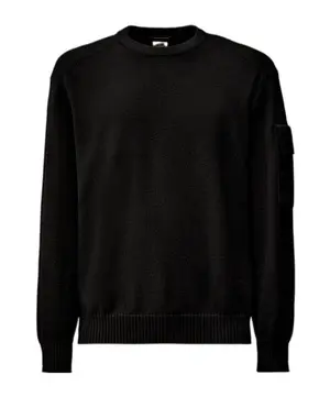 C.P. COMPANY Merino Crewneck Knitwear With Sleeve Pocket