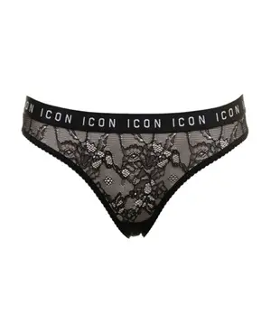 Dsquared2 Logo Printed Panties - Black