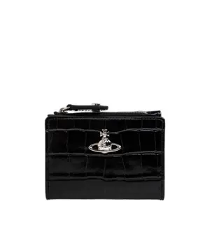 VIVIENNE WESTWOOD Orb Plaque Embossed Card Holder - Black