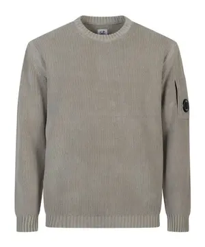 C.P. COMPANY Ribbed Knit Sweater - Gray