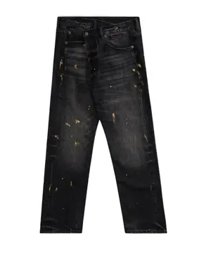 R13 Multi-pocket Denim Trousers With Logo Detail - Black