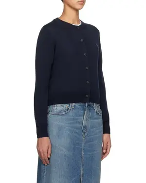 Maison Kitsuné Fox Head Embroidered Knitted Cardigan