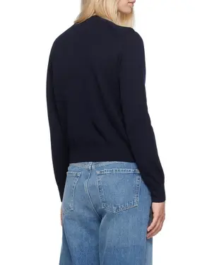 Maison Kitsuné Fox Head Embroidered Knitted Cardigan