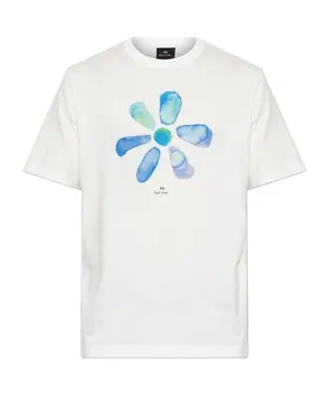 Paul Smith Abstract Flower Print T-shirt - White