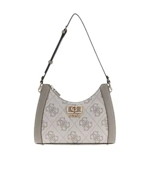 Guess Karnilla Monogram-pattern Shoulder Bag - Gray