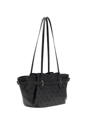 Guess Yesba Monogram-pattern Buckle-detail Tote Bag