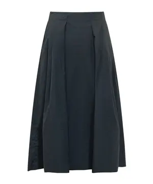 Woolrich Pleated Poplin Maxi Skirt