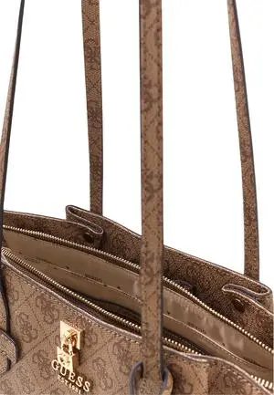 Guess Yesba Monogram-pattern Padlock-detail Shoulder Bag