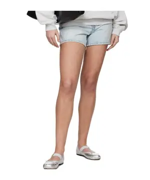 ANINE BING Belt-loop Denim Shorts