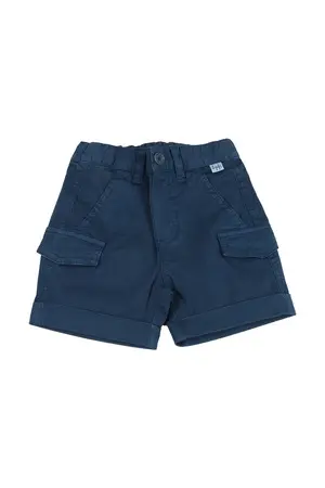 IL GUFO Cotton Cargo Shorts - Blue