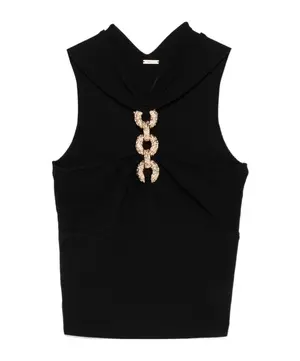Cult Gaia Chris Chain-link Top - Black